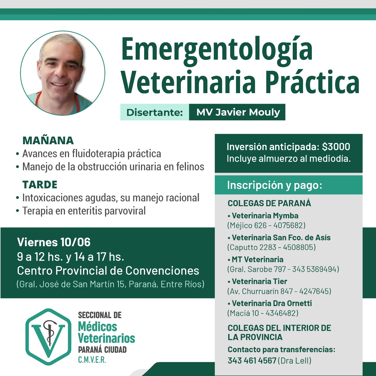 Emergentología veterinaria práctica - Centro provincial de Convenciones